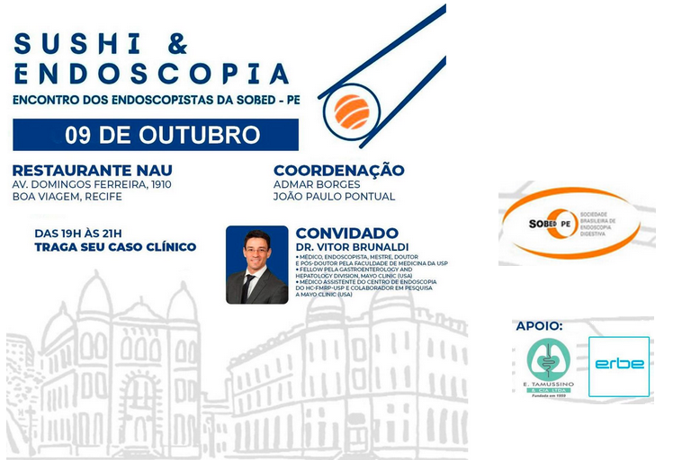 Último Sushi & Endoscopia em 2024 - SOBED-PE
